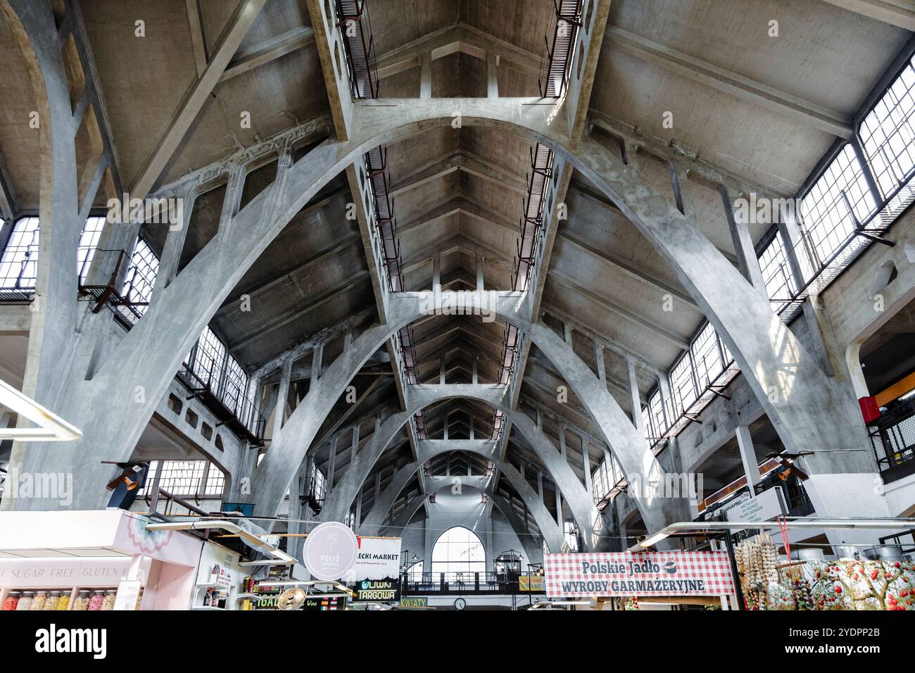 Interior of the Market Hall (Hala Targowa), built in early 20th century ...