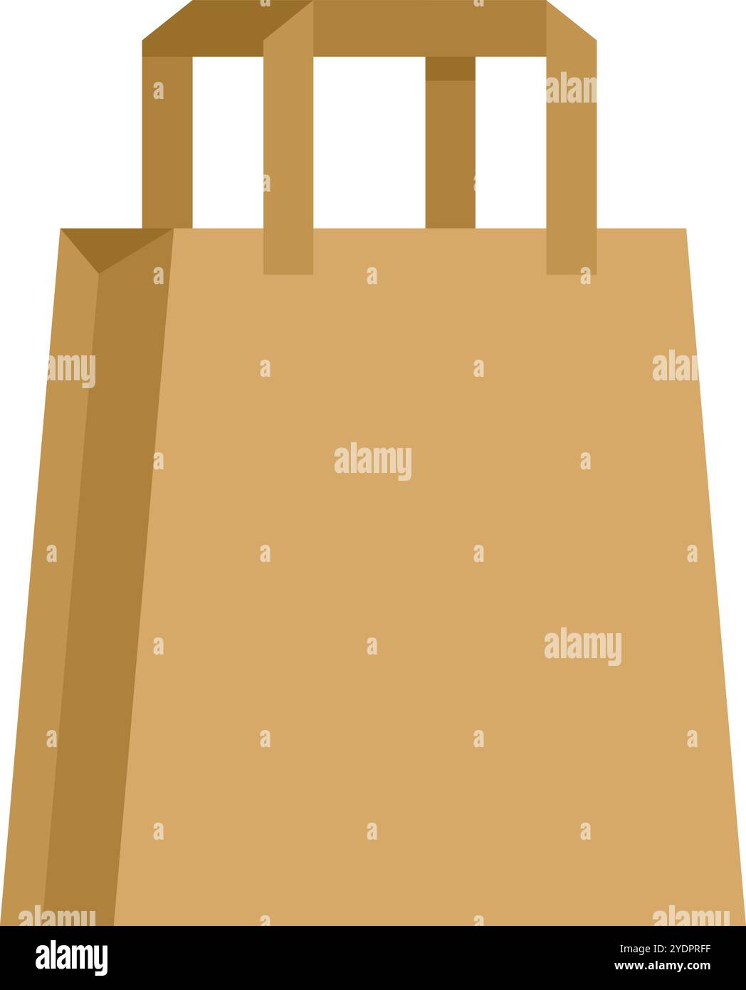 Simple brown paper bag is standing upright hi-res stock photography and ...