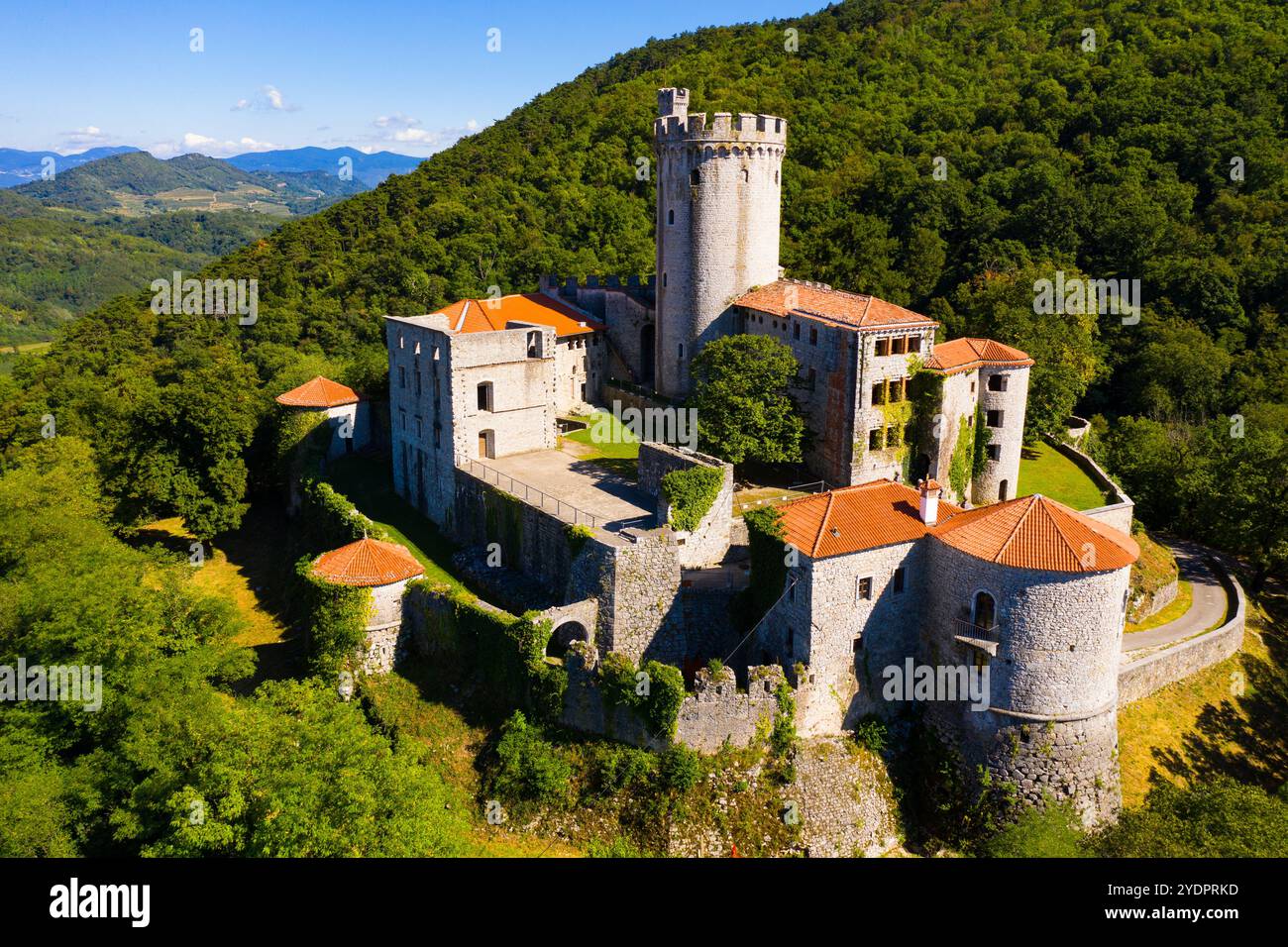 Aerial view of Branik Castle, Slovenia Stock Photo - Alamy
