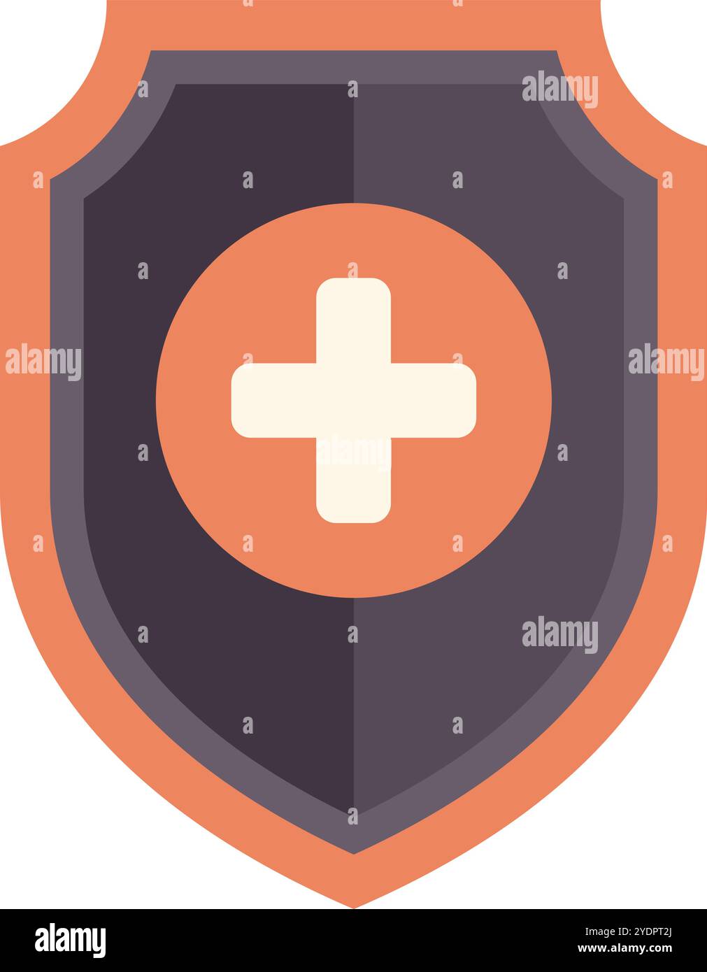Shield icon is displaying a white cross on a red circle promoting ...