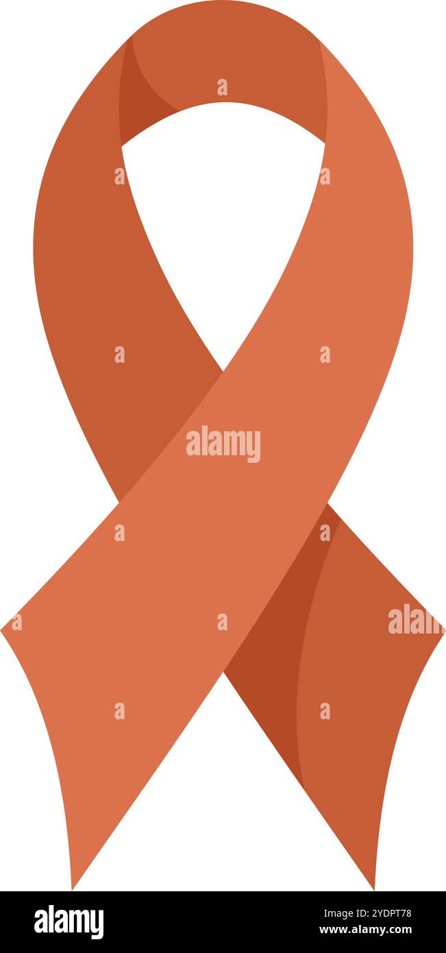 Orange awareness ribbon symbolizing uterine cancer and promoting ...