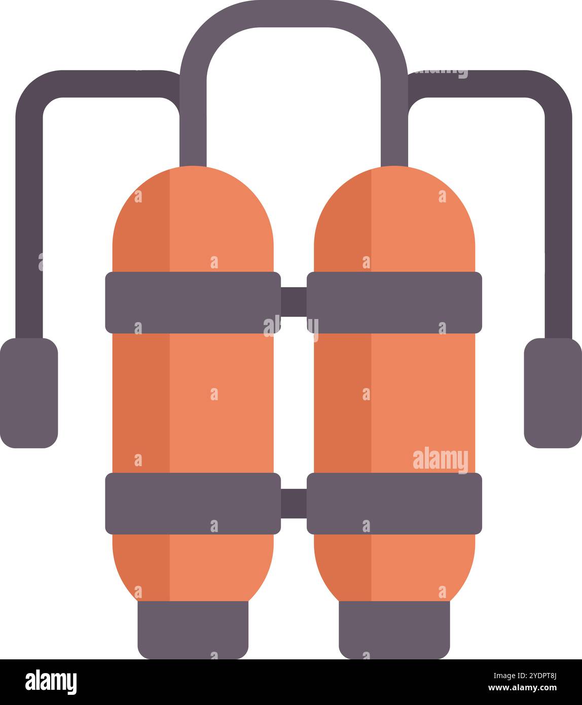 Illustration featuring an aqualung with double oxygen tanks, designed ...