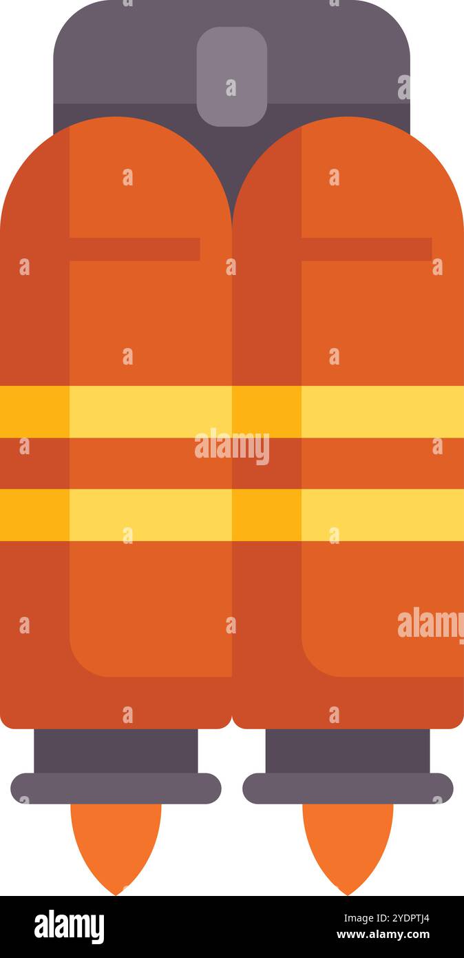 Modern jetpack with two nozzles generating thrust for flight Stock ...
