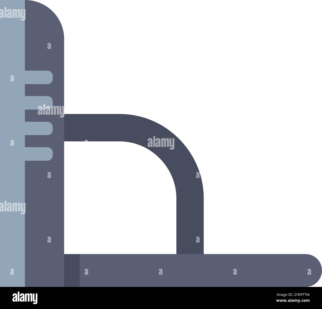 Flat vector icon of a try square, a tool used for measuring and marking ...