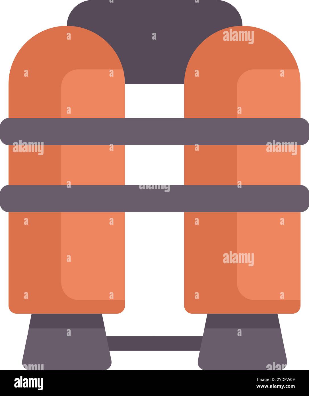 Illustration of scuba diving equipment, featuring twin oxygen tanks for ...