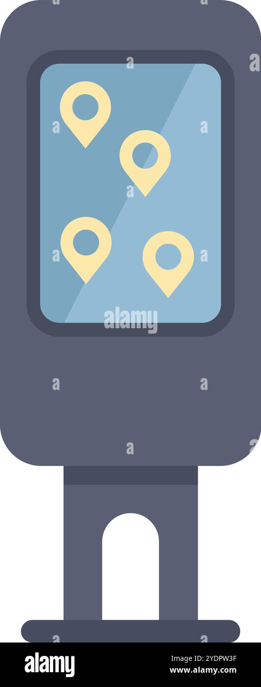 Digital city map is showing locations and offering navigation through ...