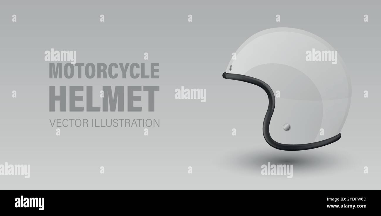 Vector 3d Realistic Blank White Glossy Classic Vintage Open-Face ...