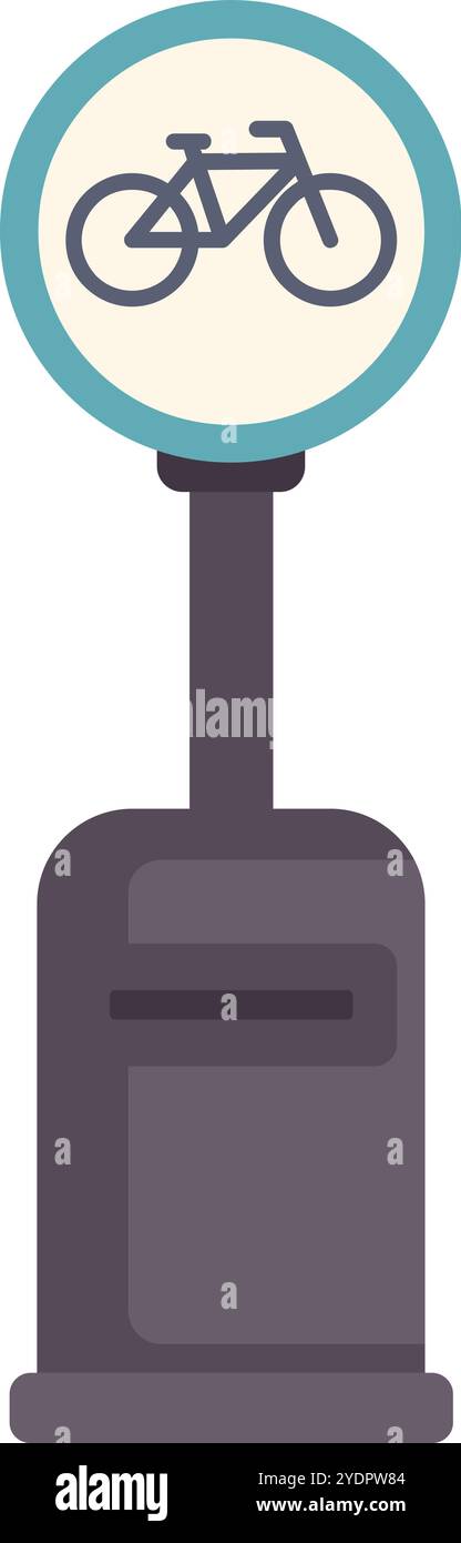 Bicycle parking sign indicating the designated area for parking ...