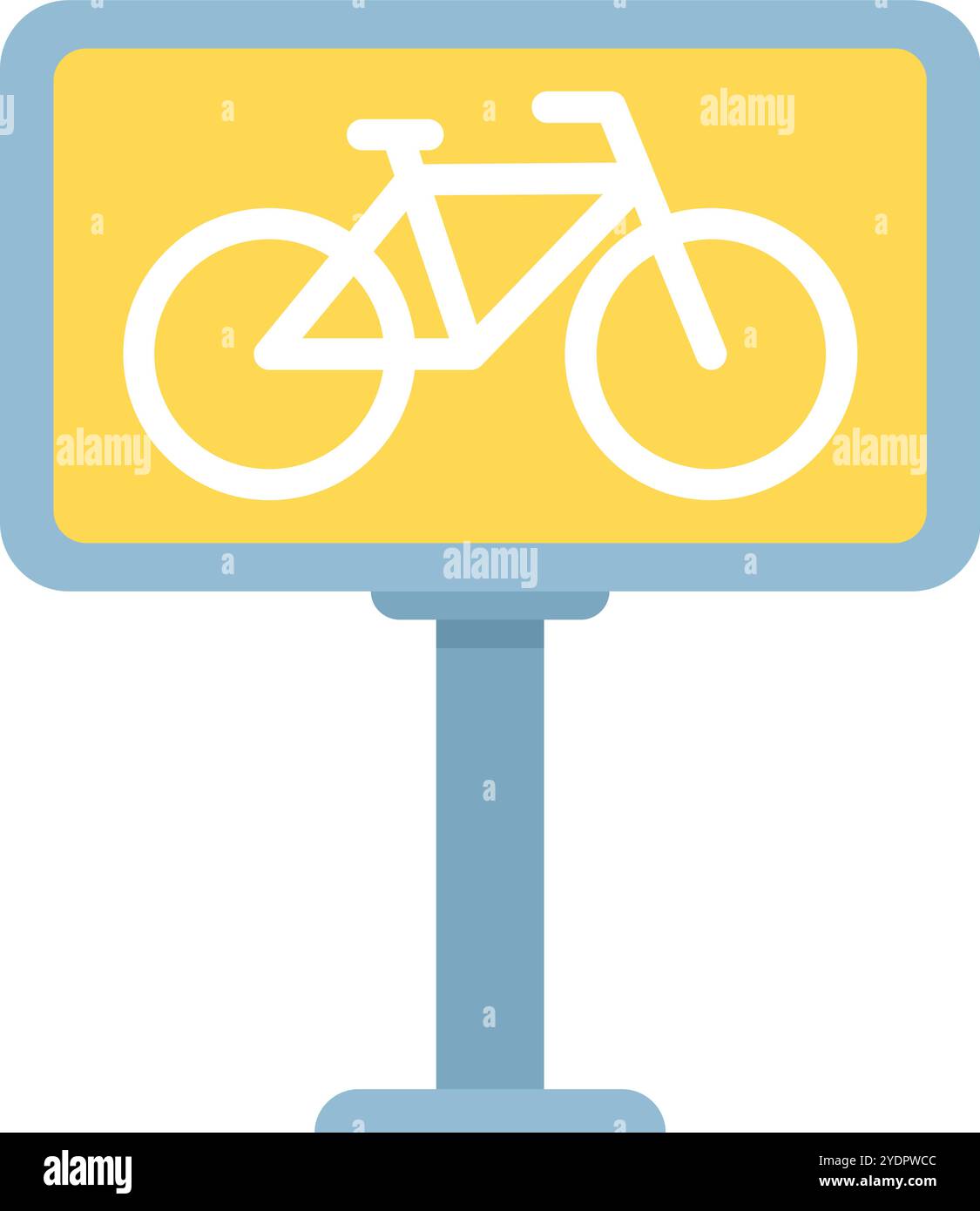 Sign showing a bicycle, indicating a designated parking area for bikes ...