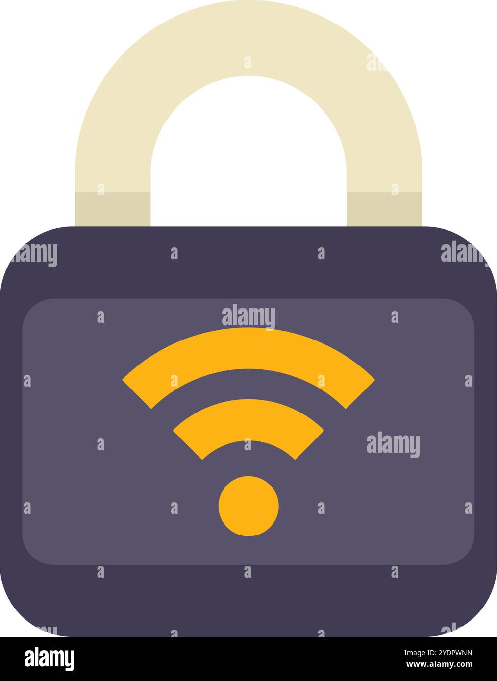 Padlock showing wifi symbol representing wireless network security ...