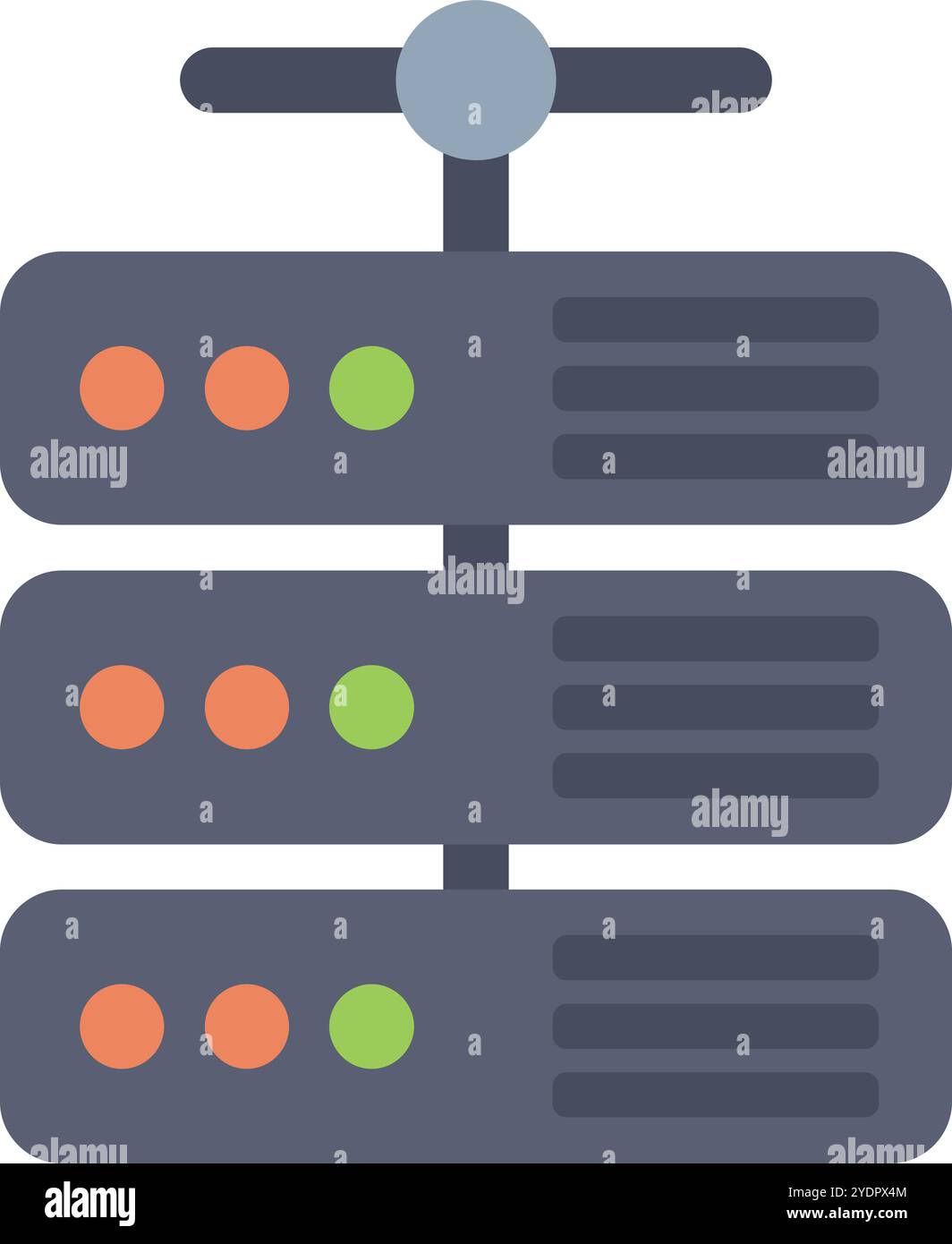 Minimalist icon of a network server room, perfect for topics like data ...