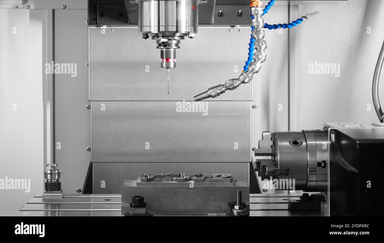 Quality control on milling CNC machine, coordinate measuring machine ...