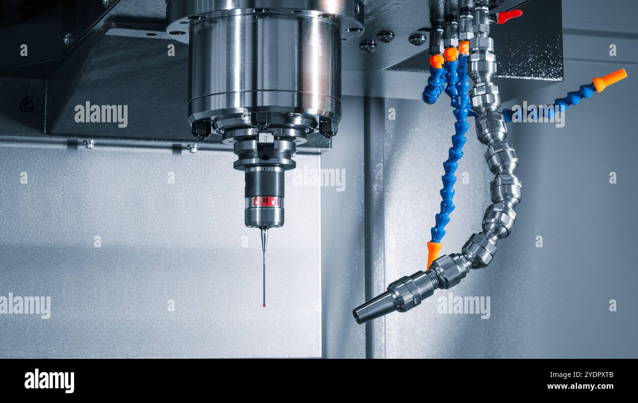 Quality control on milling CNC machine, coordinate measuring machine ...