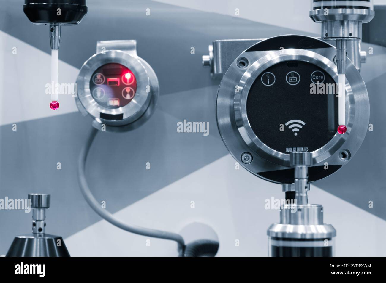 Quality control on milling CNC machine, coordinate measuring machine ...