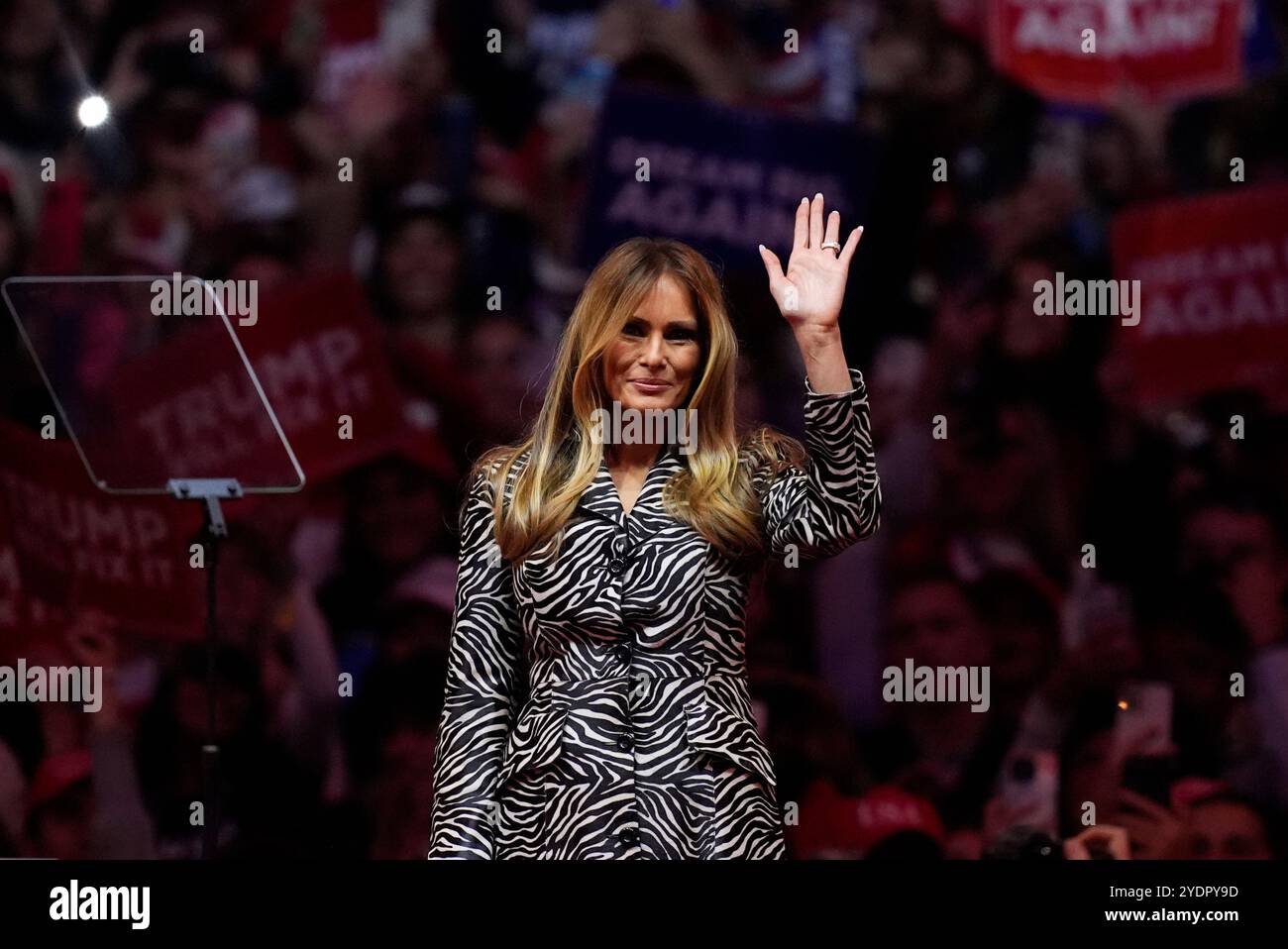 Former first lady Melania Trump arrives before Republican presidential ...