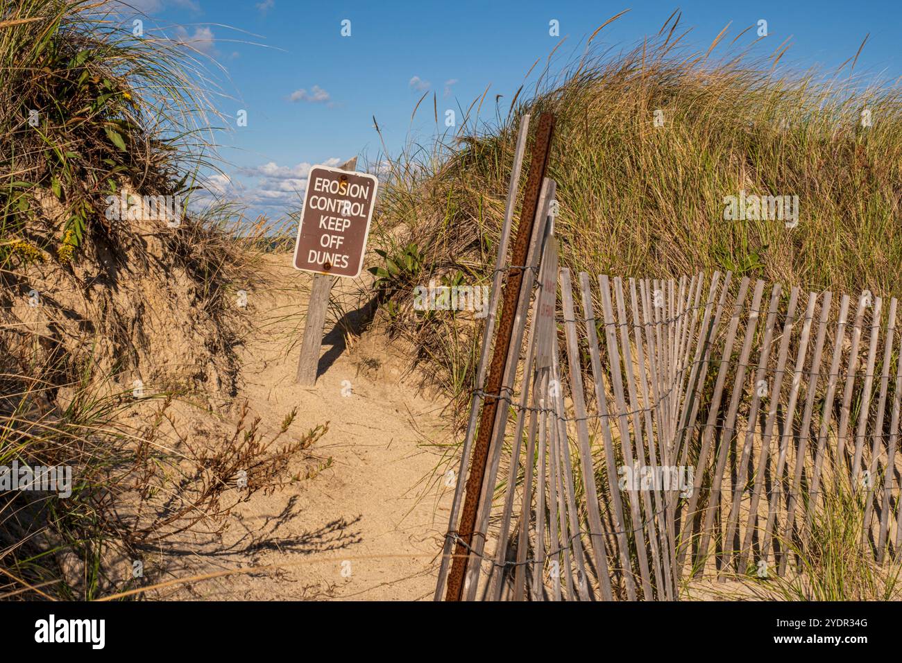 Sign on the beach at Sandy Neck Beach in Barnstable, MA Stock Photo - Alamy
