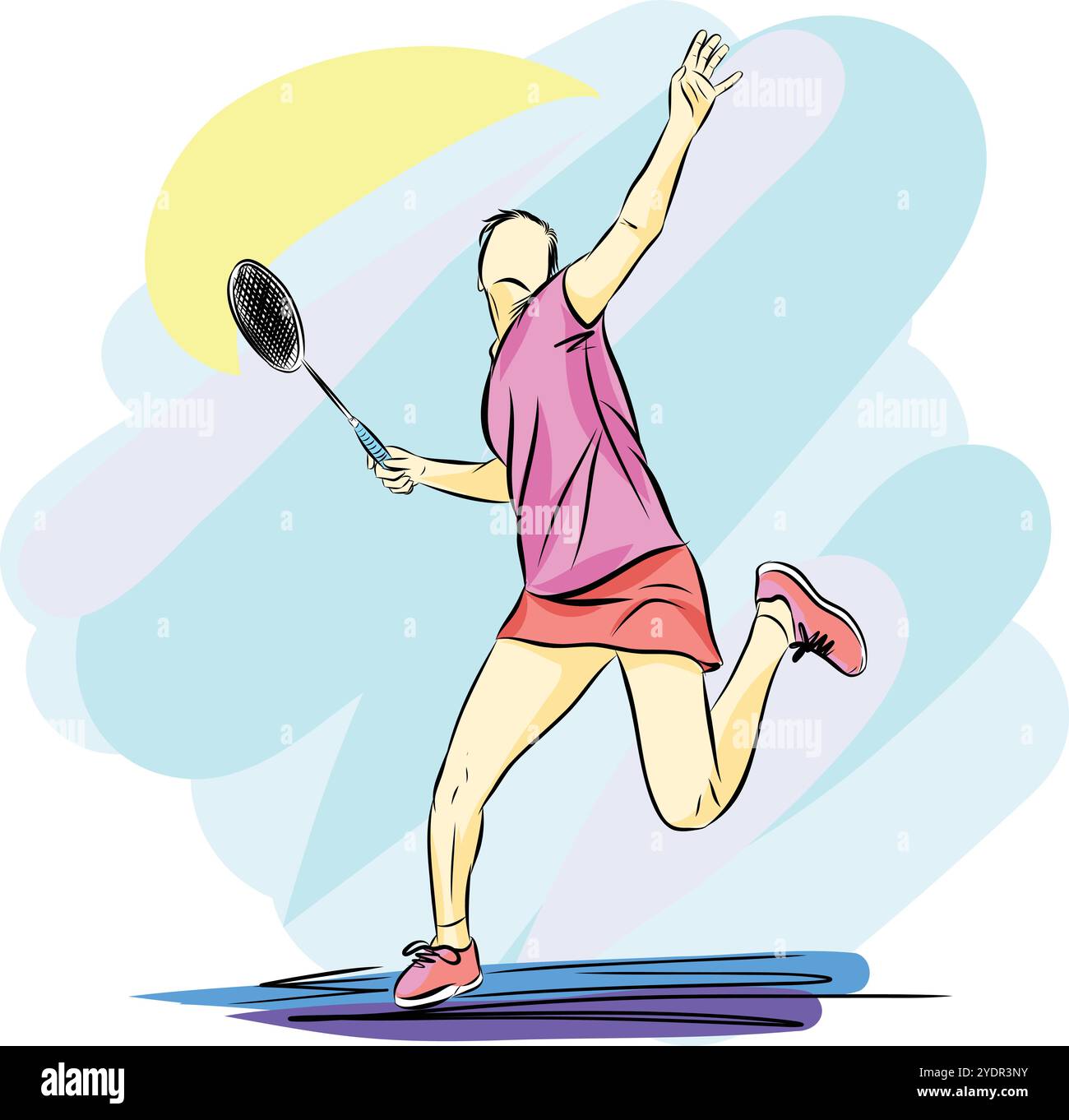 Badminton court practicing Cut Out Stock Images & Pictures - Alamy