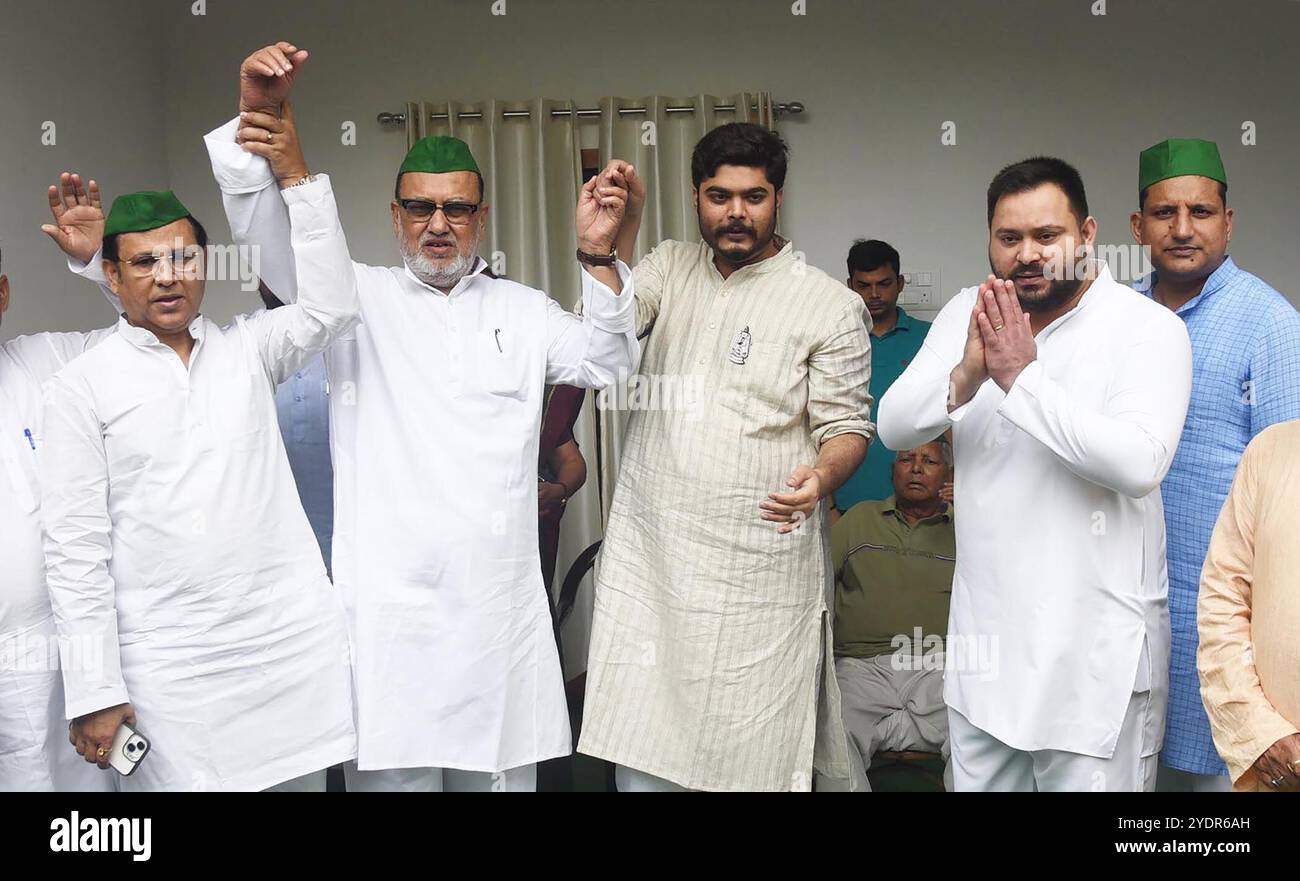 Patna, India. 27th Oct, 2024. PATNA, INDIA - OCTOBER 27: RRJD leader ...