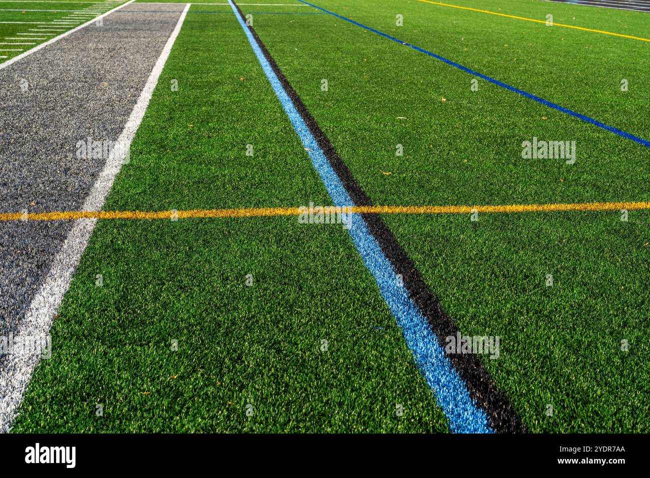 Image of a sideline on a multi-use synthetic turf field with multiple ...
