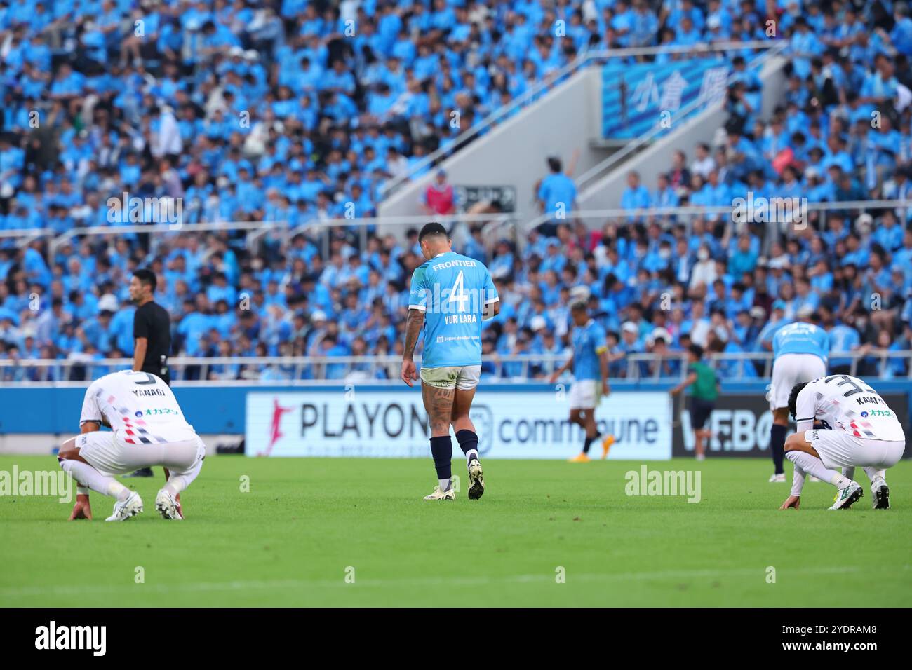 Kanagawa, Japan. 27th Oct, 2024. FC/Yokohama FC team group, Fagiano Okayama team group Football ...