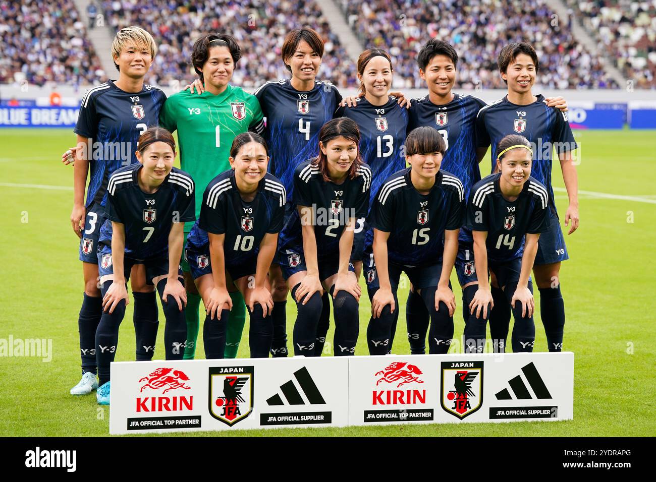 Tokyo, Japan. 26th Oct, 2024. Japan team group line-up Football/Soccer ...