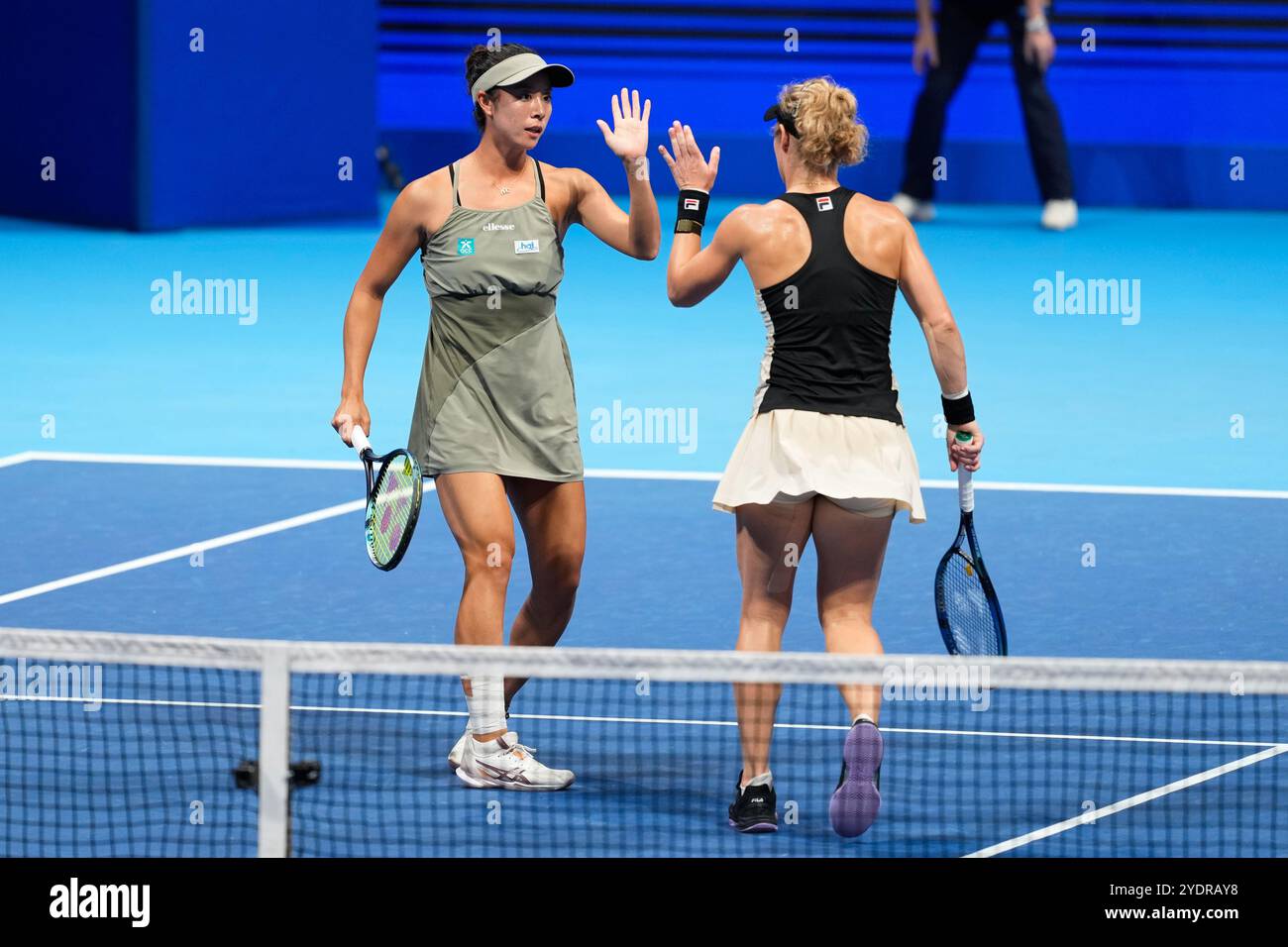 Tokyo, Japan. 27th Oct, 2024. (L-R) Ena Shibahara (JPN), Laura Siegemund (GER) Tennis : Doubles ...