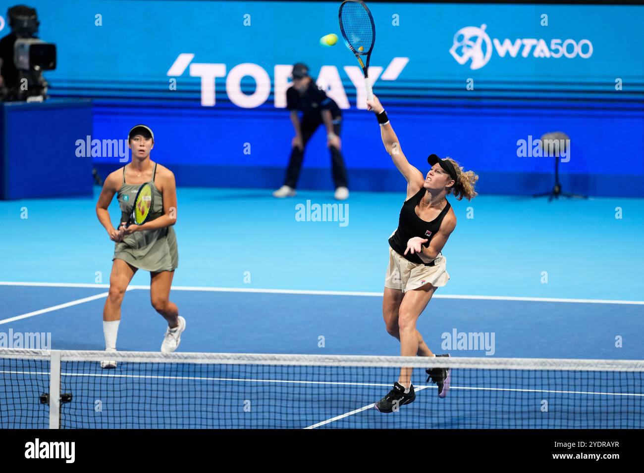 Tokyo, Japan. 27th Oct, 2024. (L-R) Ena Shibahara (JPN), Laura Siegemund (GER) Tennis : Doubles ...
