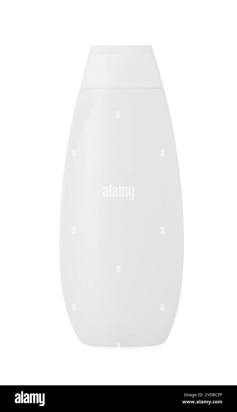 One blank bottle of shampoo isolated on white Stock Photo - Alamy