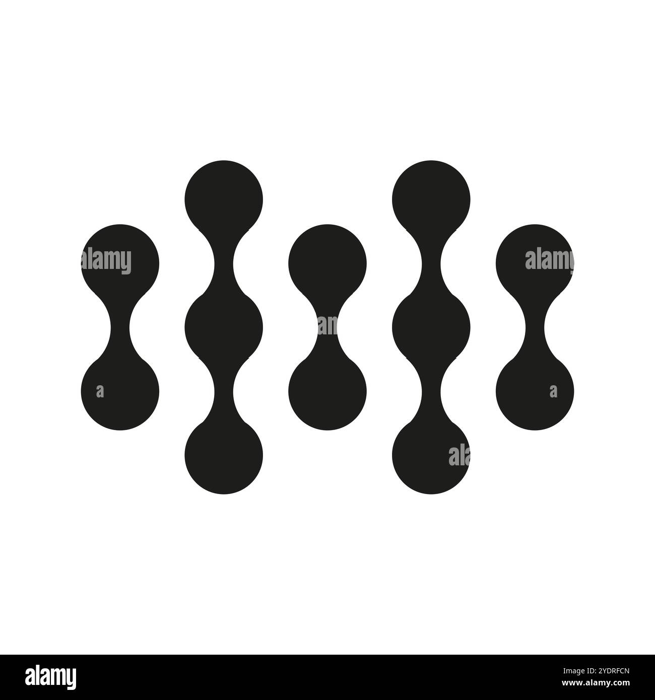 Organic shapes icon. Curved droplet symbols. Flowing form pattern ...