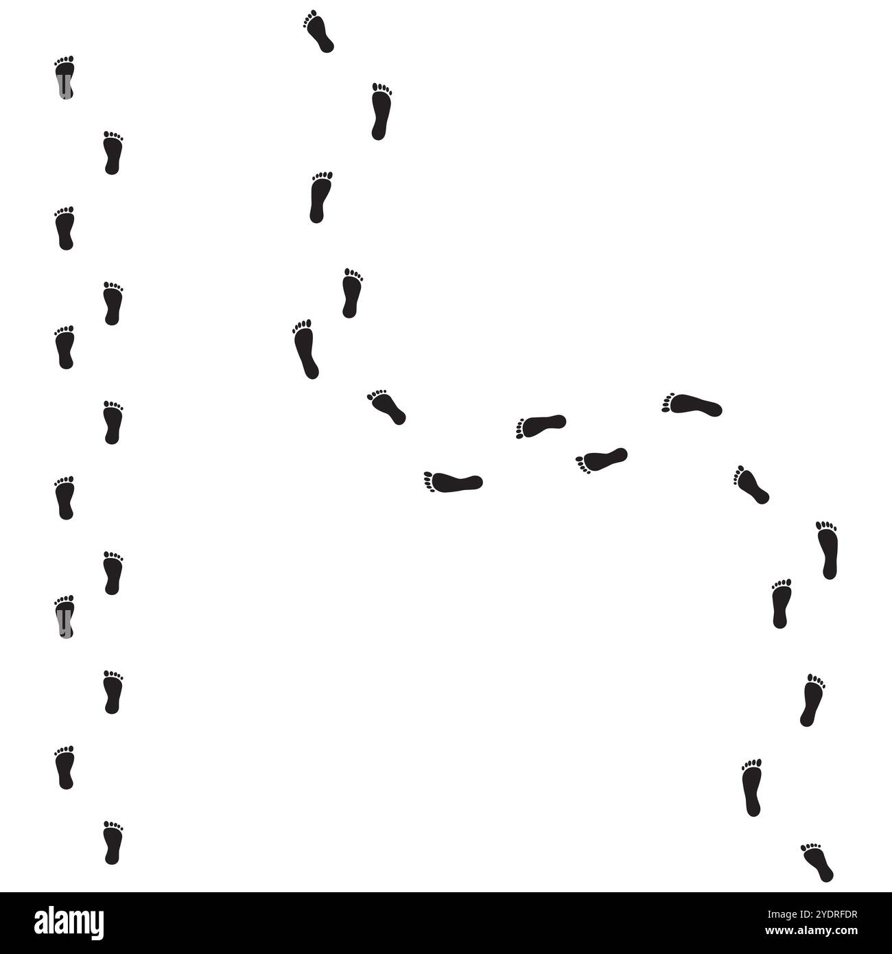 Footprints trail pattern. Walking path symbol. Human steps vector ...