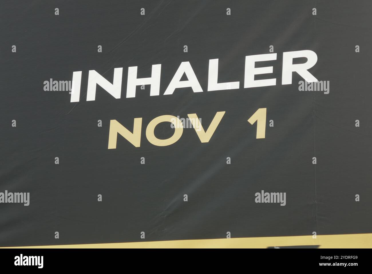 Los Angeles, California, USA 27th October 2024 Inhaler Nov 1 Sign at ...