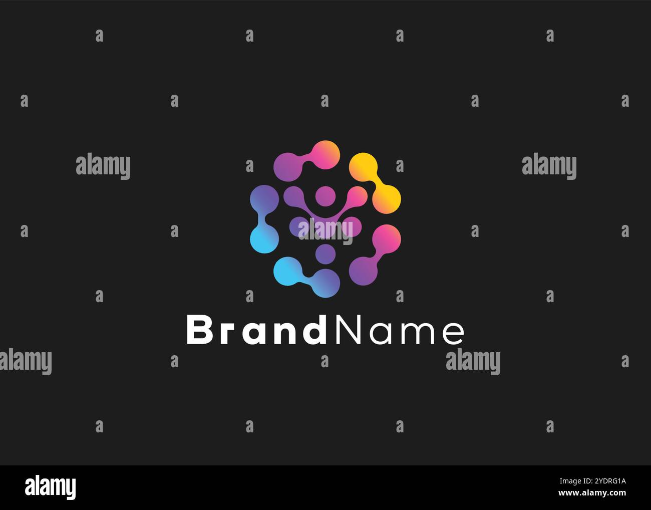 Minimalist technology logo. Modern style business futuristic tech logo ...