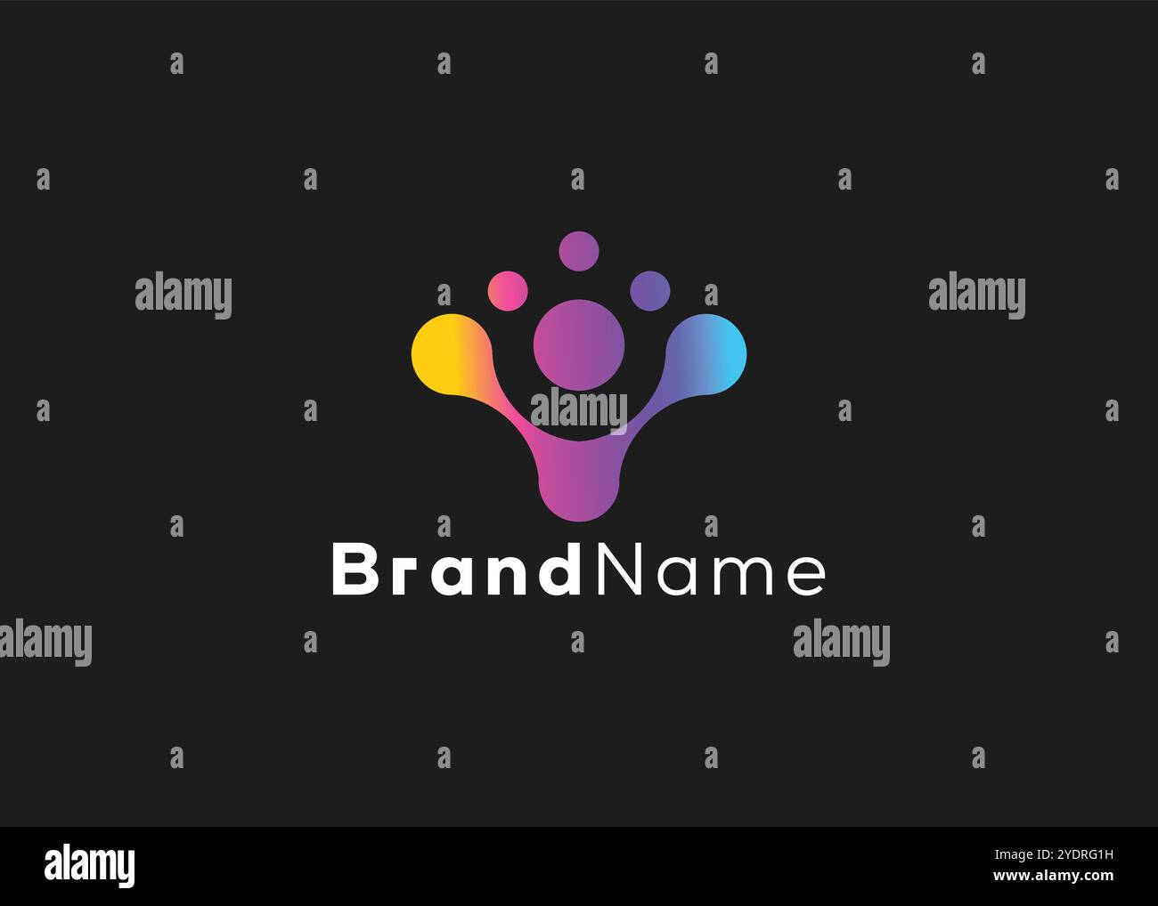 Minimalist letter V technology logo. Modern style business futuristic ...