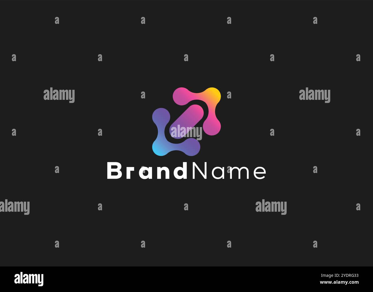 Minimalist technology growth logo. Modern style business futuristic ...