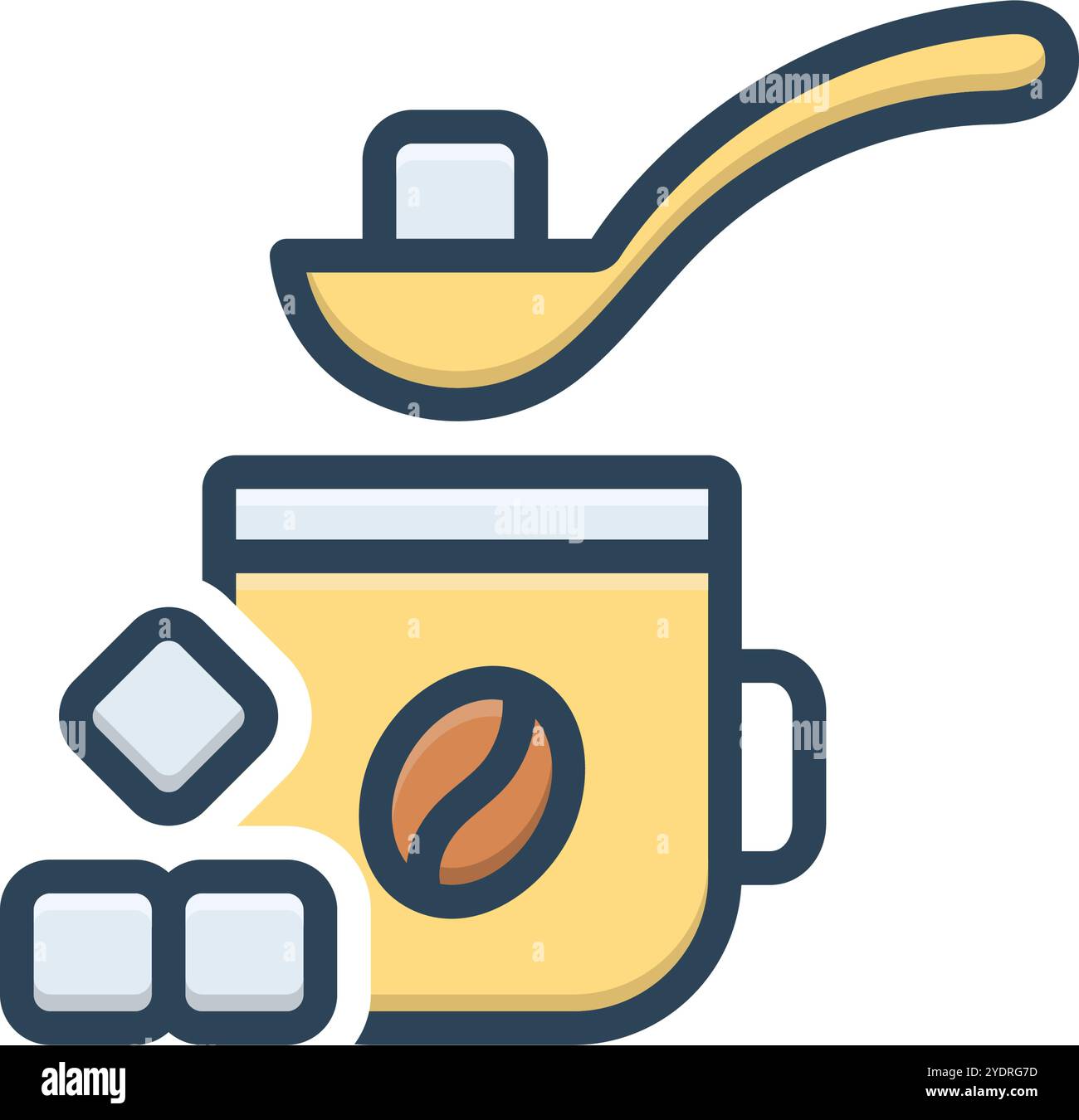 Spoon sugar cubes in Stock Vector Images - Alamy