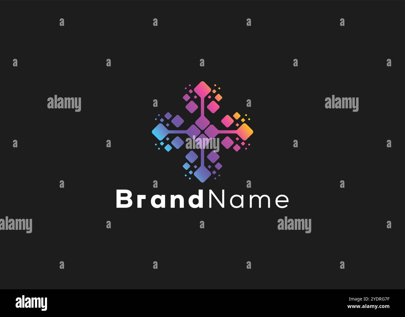 Minimalist technology logo hi-res stock photography and images - Alamy