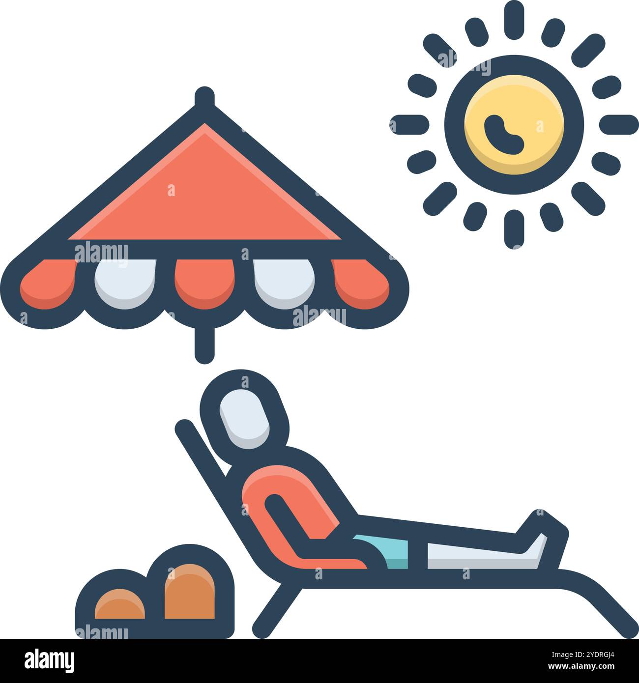 Sunbath vector vectors Cut Out Stock Images & Pictures - Alamy