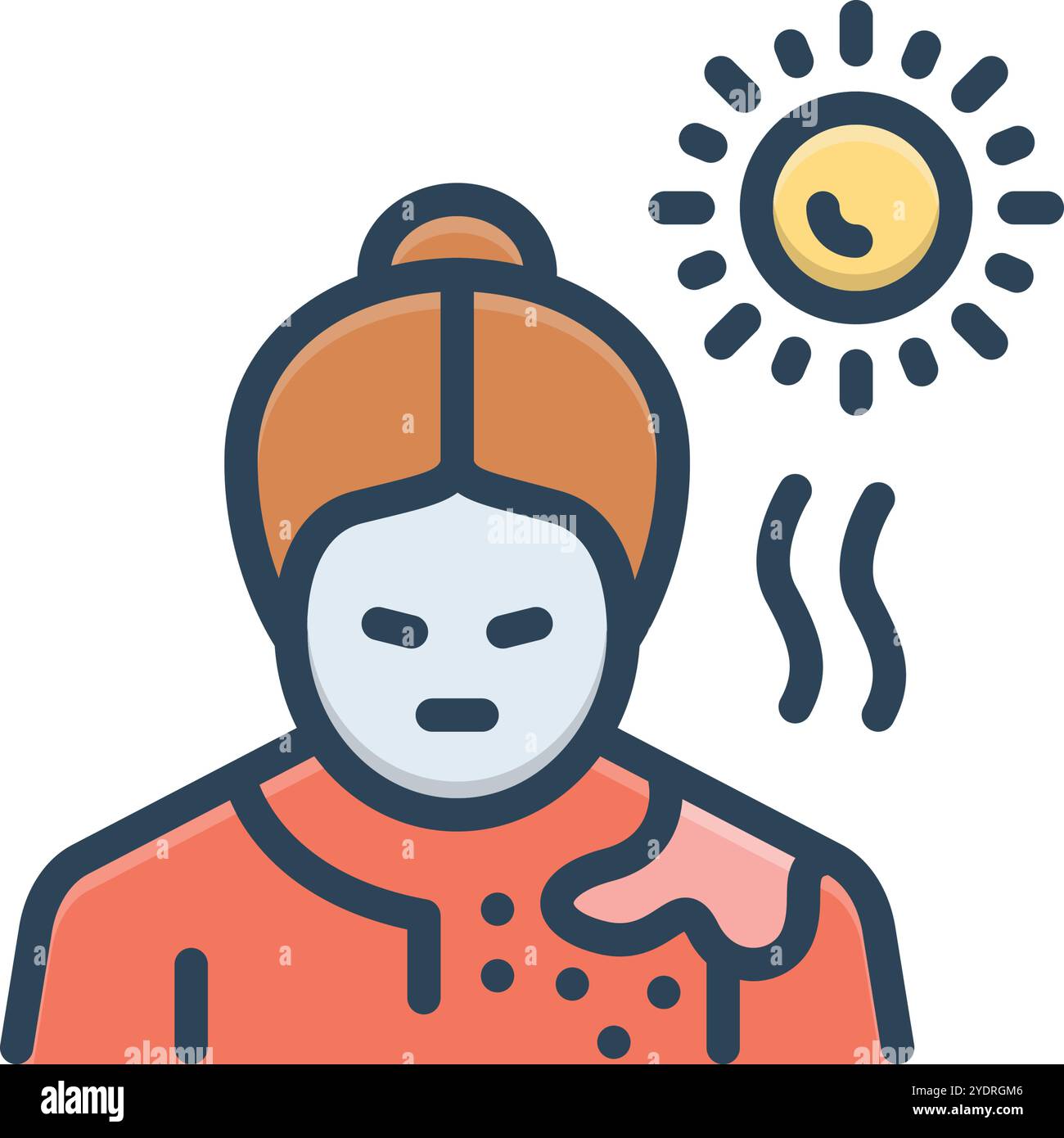Icon for sun burn, damage Stock Vector Image & Art - Alamy