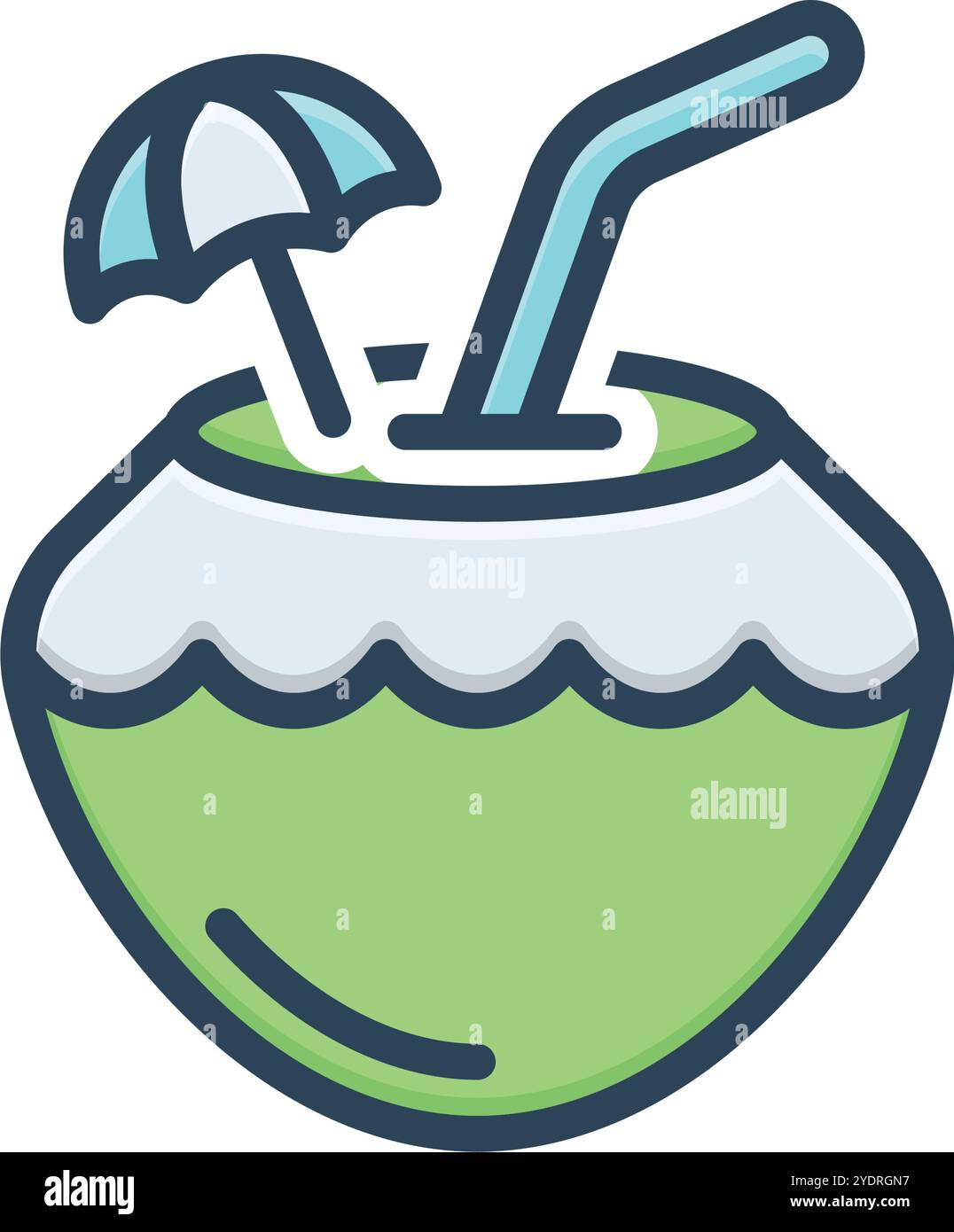 Coconut drink silhouette Cut Out Stock Images & Pictures - Alamy