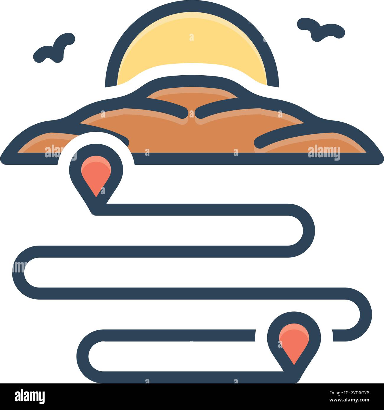 Icon for route, path Stock Vector Image & Art - Alamy