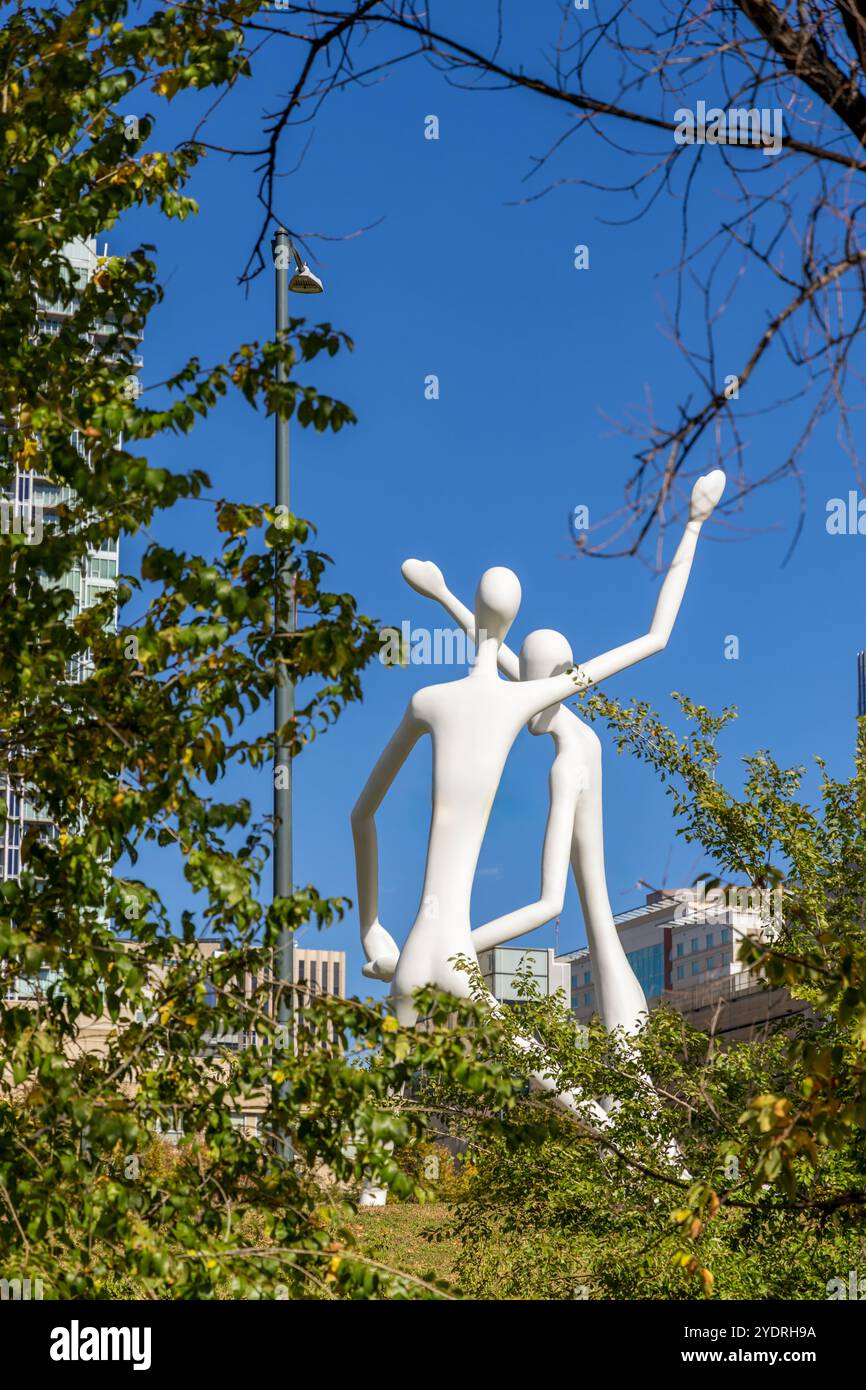 Denver, Colorado - October 26, 2024: The Dancers, a public sculpture in ...