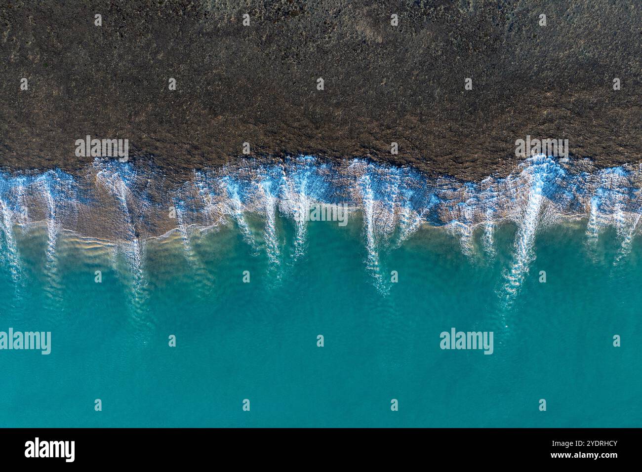 Overhead view of Montgomery Reef in The Kimberley, Western Australia ...