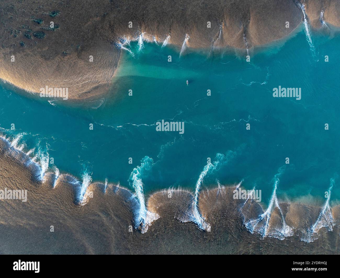 Overhead view of Montgomery Reef in The Kimberley, Western Australia ...
