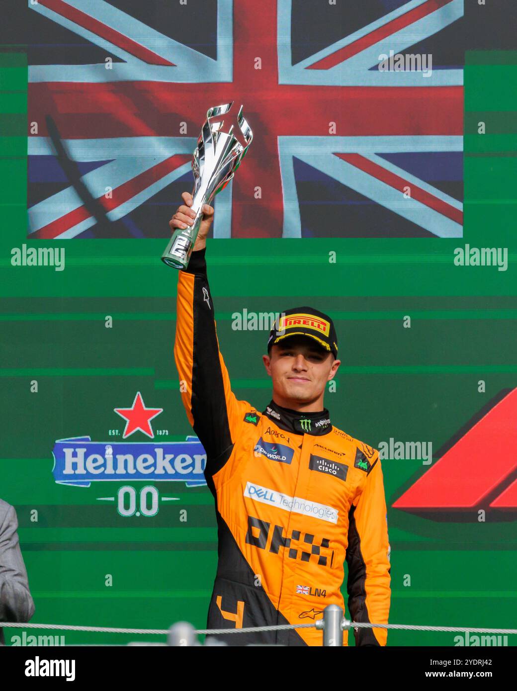 Mexico City, Mexico. 27th Oct, 2024. Second place finisher Lando Norris ...