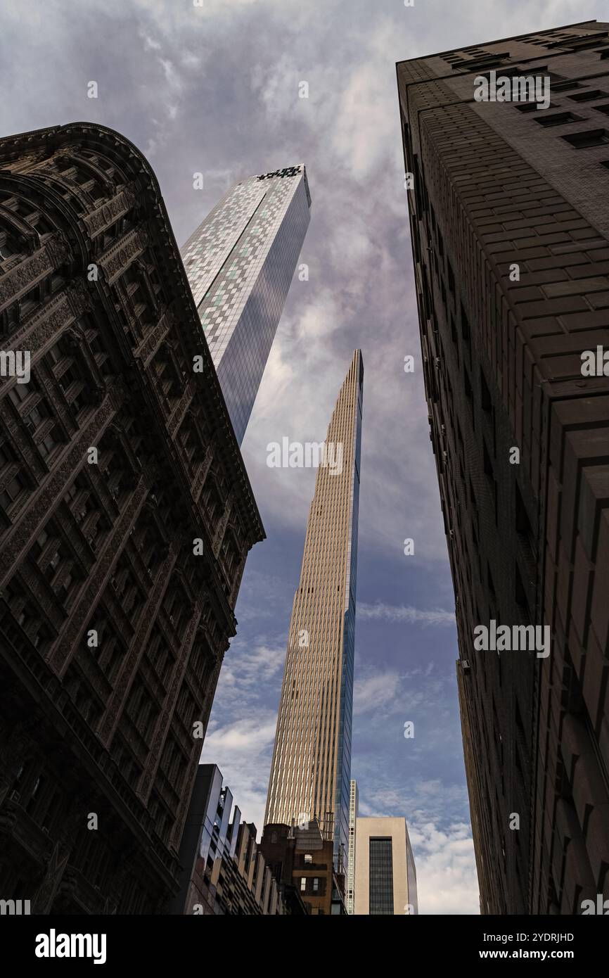 Skyscraper with architectural shape. Modern city building. Skyscraper ...