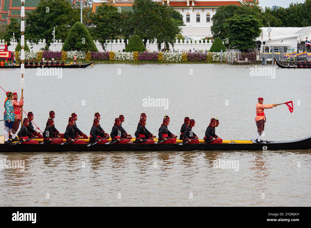 The Royal Thai Navy an event the Royal Barge Procession traversed the ...