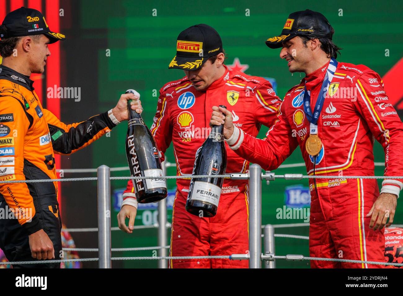 Mexico City, Mexico. 27th Oct, 2024. Race winner Carlos Sainz of Spain ...