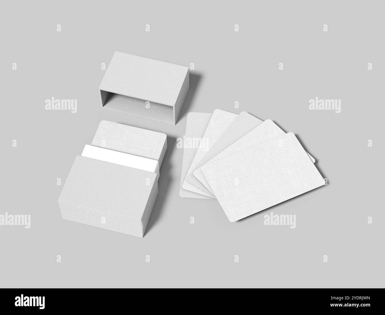 Blank Playing Cards With Box Packaging 3D Render Stock Photo - Alamy