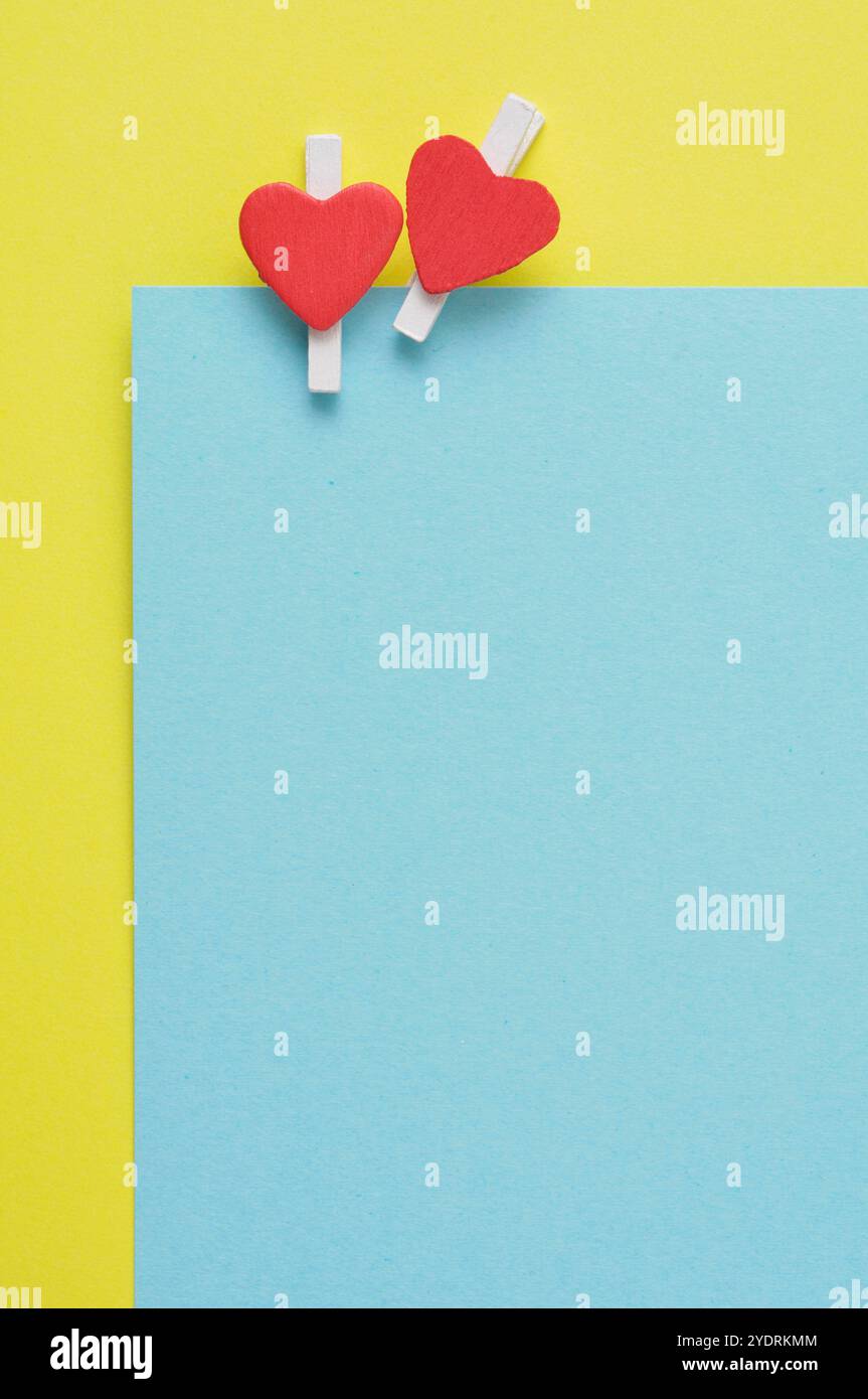 Notepad and heart clip Stock Photo - Alamy
