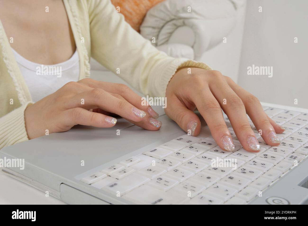 Hands typing on keyboard Stock Photo - Alamy
